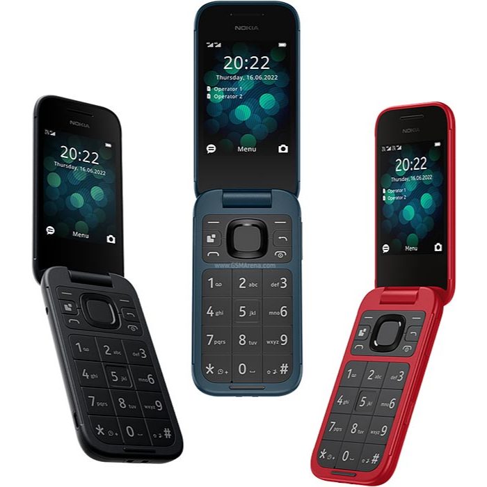 Nokia 2660 Flip Dual Sim วิทยุ FM 2.8 นิ้ว สมบัติโทรศัพท์มือถือบลูทูธ ...