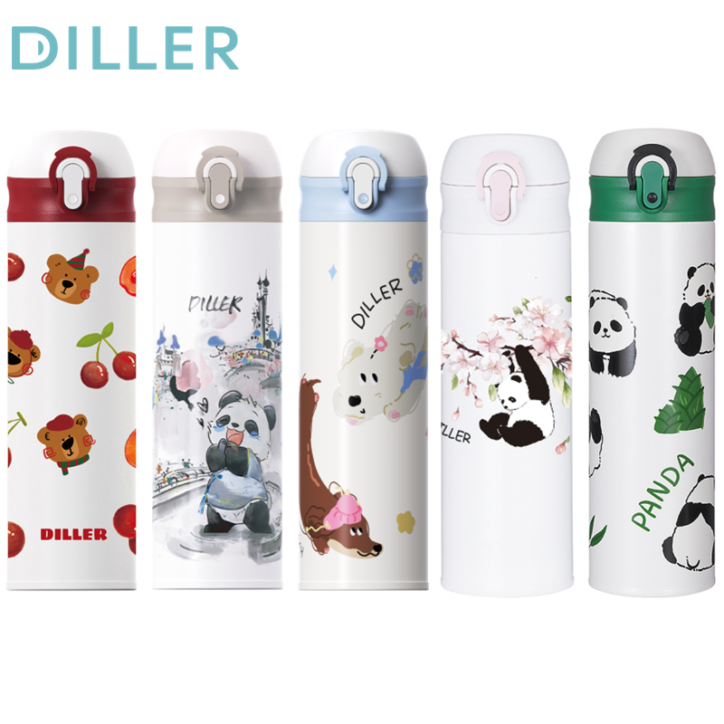 Diller กระติกน้ําสูญญากาศ Thermos 316 ขวดน้ําดื่มสแตนเลส 350/480ml MLH9204 | Shopee Thailand