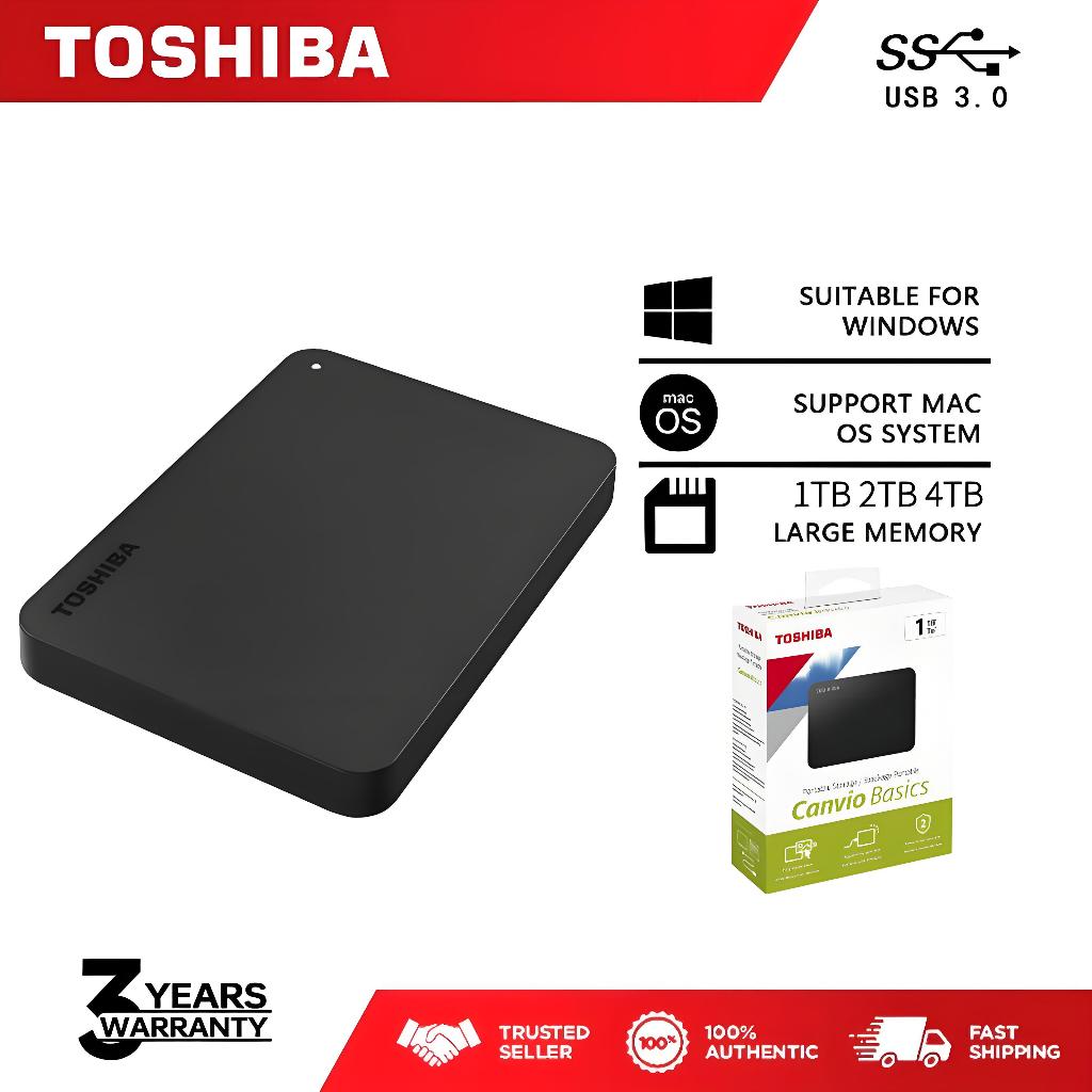 Toshiba Canvio Basics Hard Disk External Hard Drive HDD USB 3.0 ...
