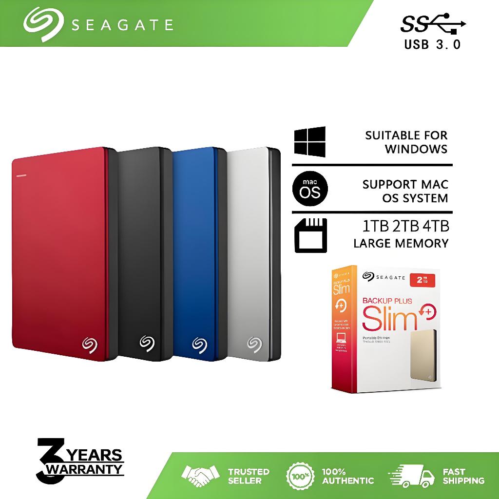 Seagate Backup Plus Slim USB3.0 2.5 External 4tb/2tb/1tb Portable hard ...