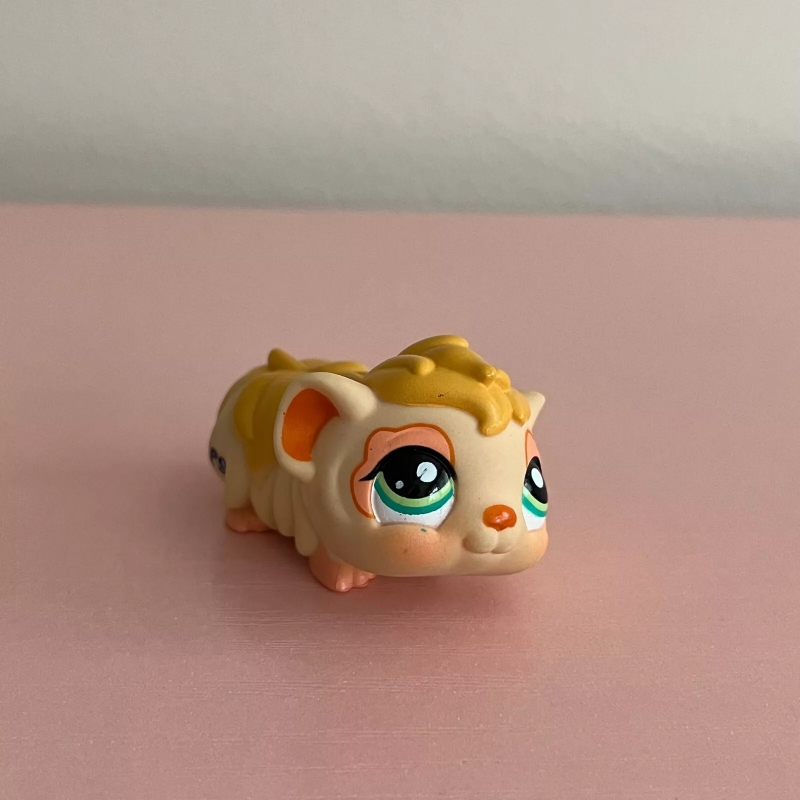 LPS รูปหนูตะเภาสีส้มด้วยตาสีเขียว #1844 Littlest Pet Shop ของเล่น ...