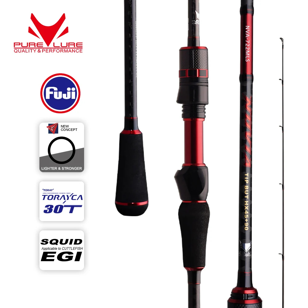 PURELURE NOVIA Sea Lure Boat Fishing Surf Casting Squid Rod Bait Wooden ...