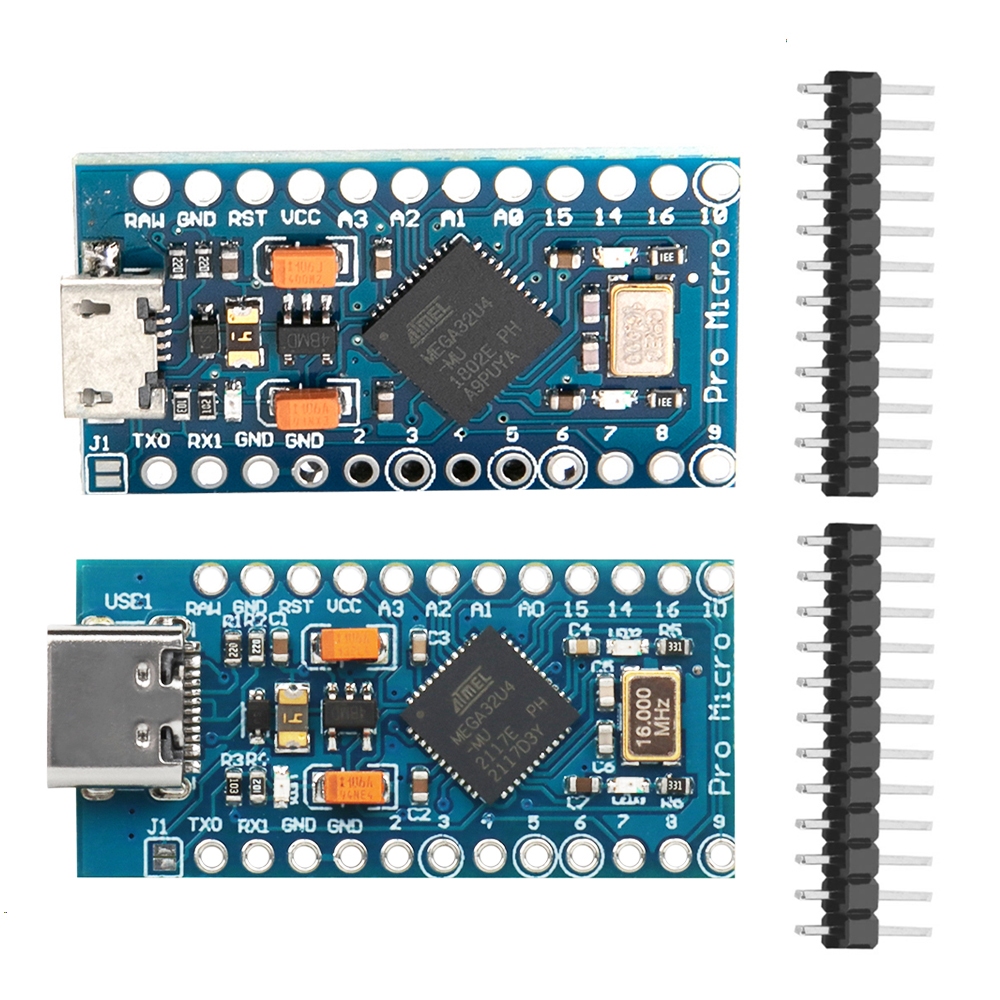 Mini/Micro/Type-C USB Pro Micro ATMEGA32U4 3.3V 8MHz/5V 16MHz โมดูล ...