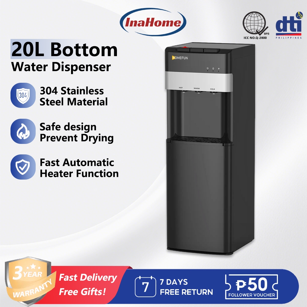 INAHOME ตู้กดน้ําแบบตั้งพื้นโหลดด้านล่างร้อนและเย็น 24H เครื่องทําน้ําอุ่นร้อนพร้อมปั๊มอัตโนมัติ ...