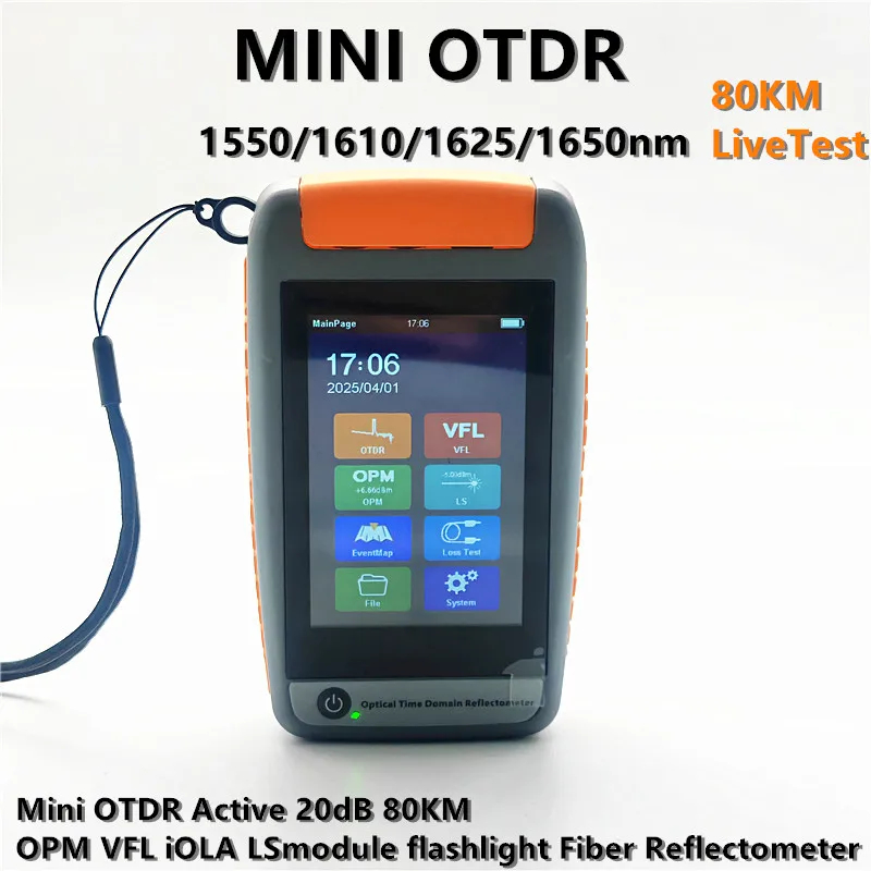 ใหม่ Mini OTDR Active Fiber Live Test 1550/1610/1625/1650nm OPM VFL ...