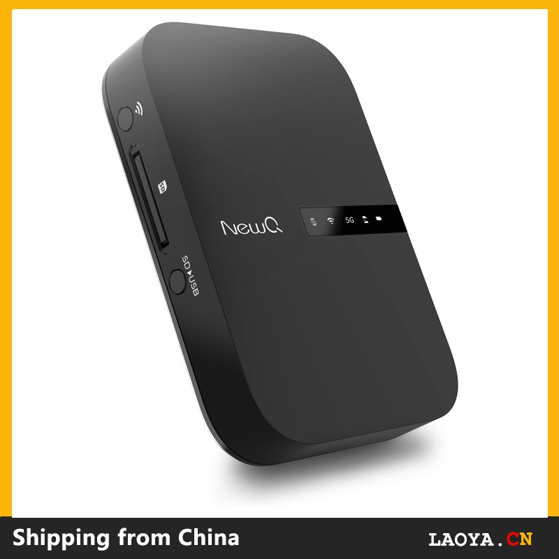 NewQ Filehub AC750 Travel Router: Portable Hard Drive SD Card Reader ...