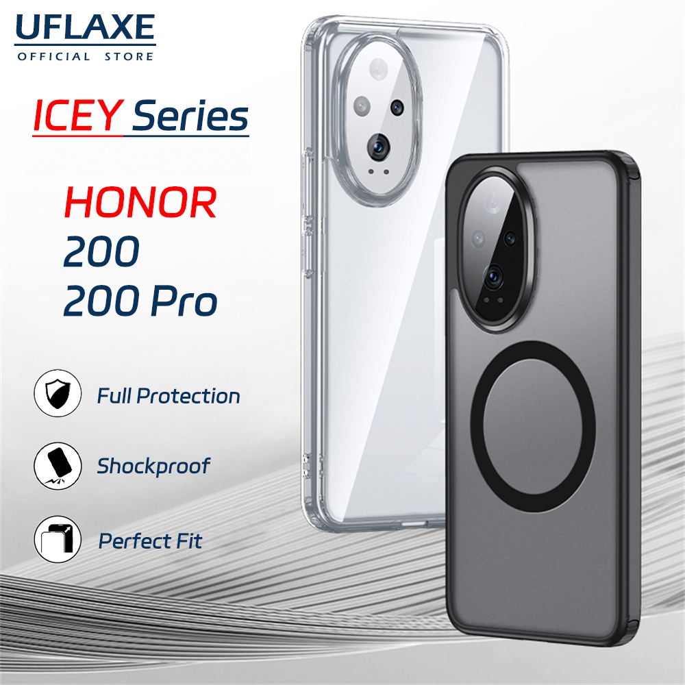 UFLAXE ICEY - เคส Honor 200 / Honor 200 Pro - เคสแข็งกันกระแทกใสด้าน | เคสโทรศัพท์บางทนทาน ...