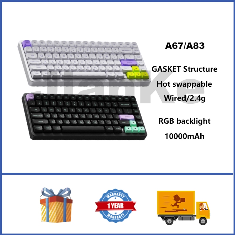 AESCO A67/A83 คีย์บอร์ดแม่เหล็กไร้สาย 75% Hot swappable RGB GASKET คีย์บอร์ดเกมแบบกําหนดเอง ...