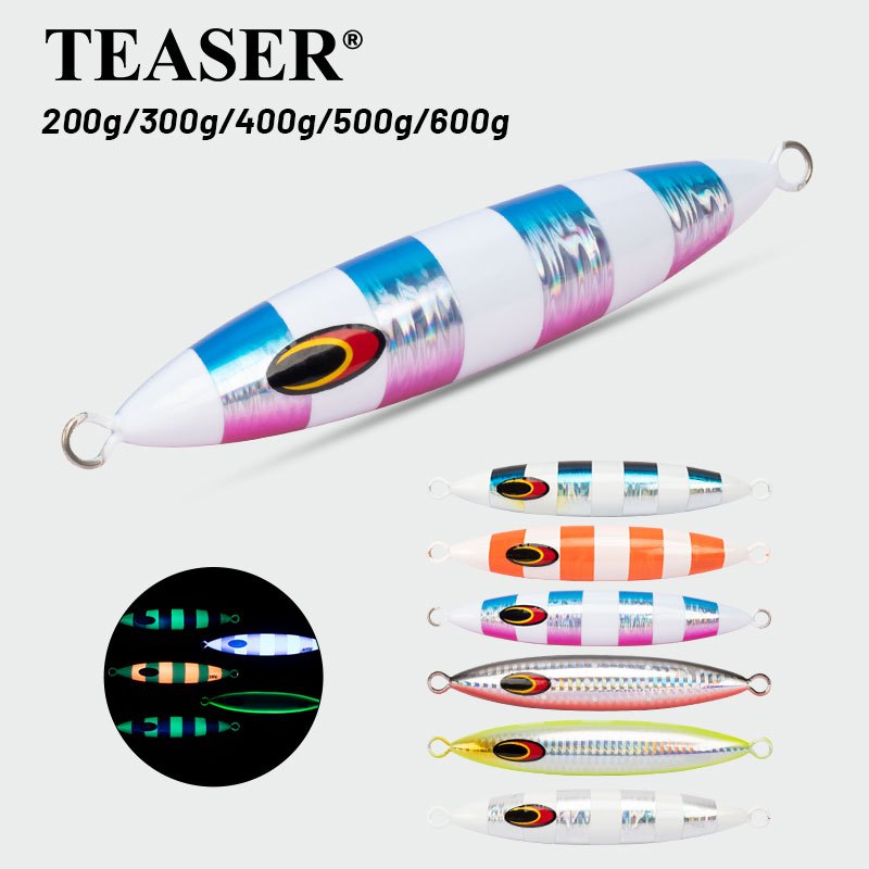 TEASER【J120】200g 300g 400g 500g 600g Deep Sea Slow Shake Jigging Lure ...