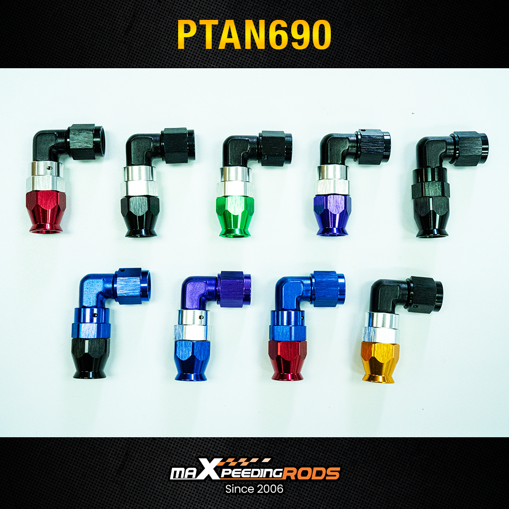 หัวฟิตติ้งงานเกรด PTFE ราคาถูก อย่างดี สีสวย หลากหลายสี คุณภาพสูง หัวสายน้ำมัน ขนาด AN6 90องศา ...