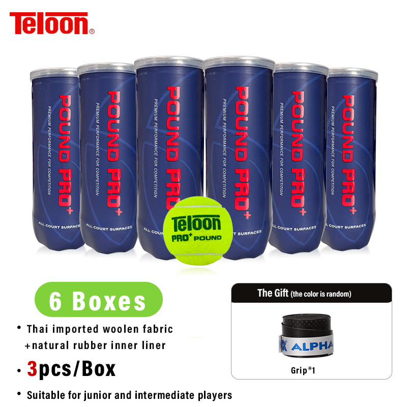 Teloon P3 Pro+ Match ลูกเทนนิส 2/6 กระป๋อง สําหรับผู้เล่นระดับกลาง ...