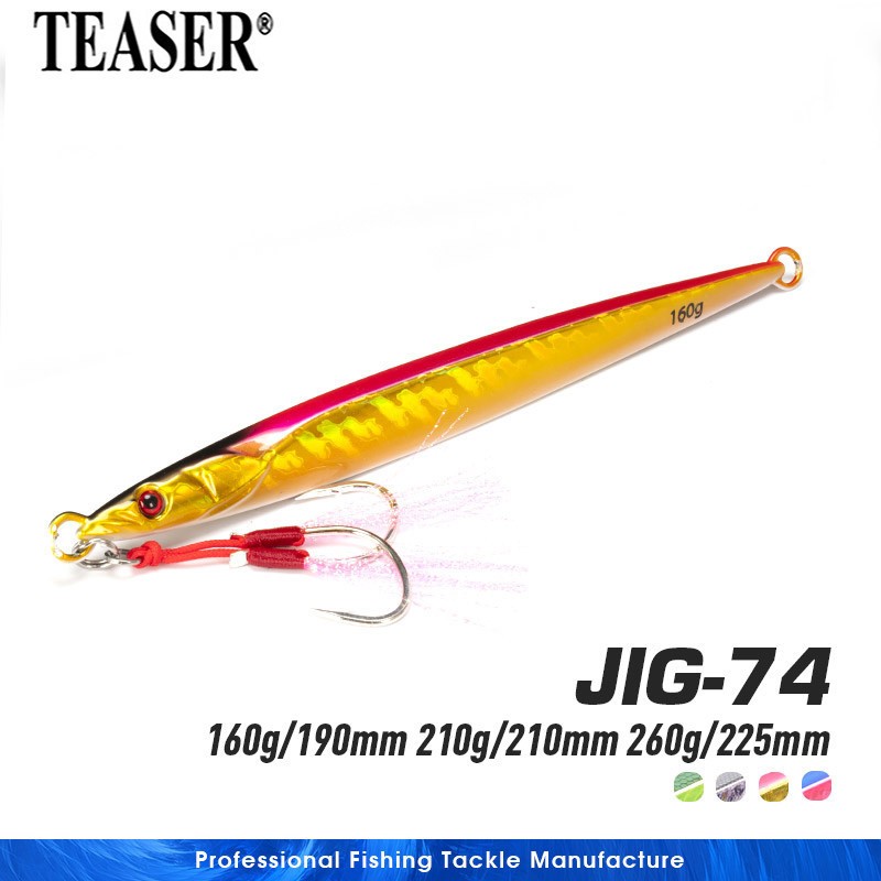 TEASER【J74】160g 210g 260g Luminous Slow Jigging Lure ขนาดใหญ่แนวตั้ง ...