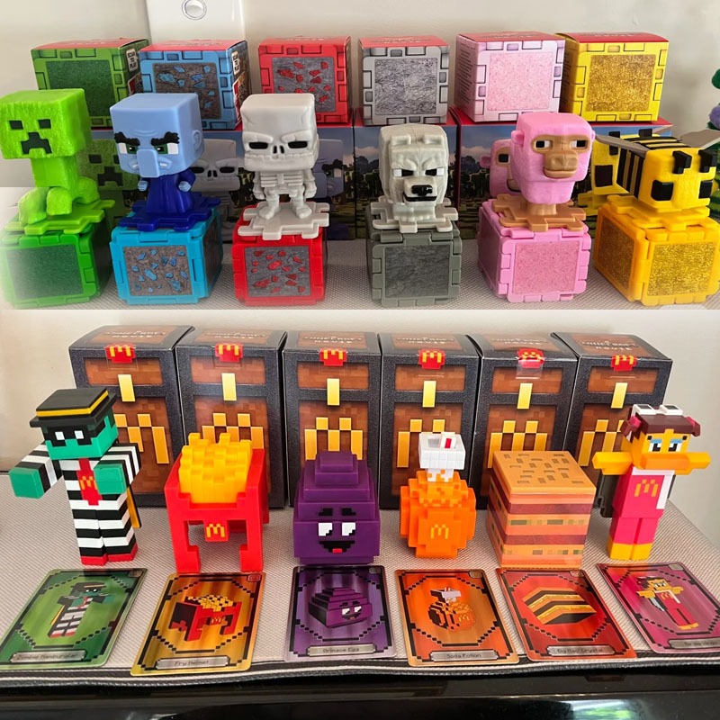 Mcdonalds Minecraft รูป Mcdo Minecraft Happy Meal ของเล่นสะสม | Shopee ...