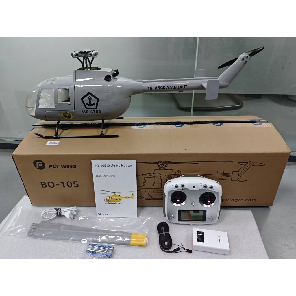 FLY WING BO-105 เฮลิคอปเตอร์ Airwolf V2 10CH M10N GPS 4 ใบมีดเครื่องบิน 20 นาทีเที่ยวบินมอเตอร์ ...