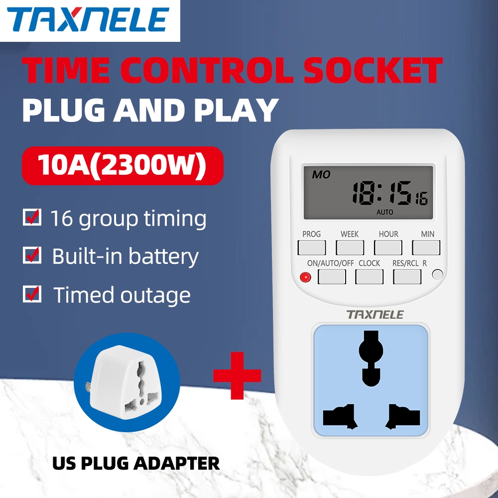 Digital Timer AL-06 Electronic Digital Mains EU Plug In Timer Switch ...