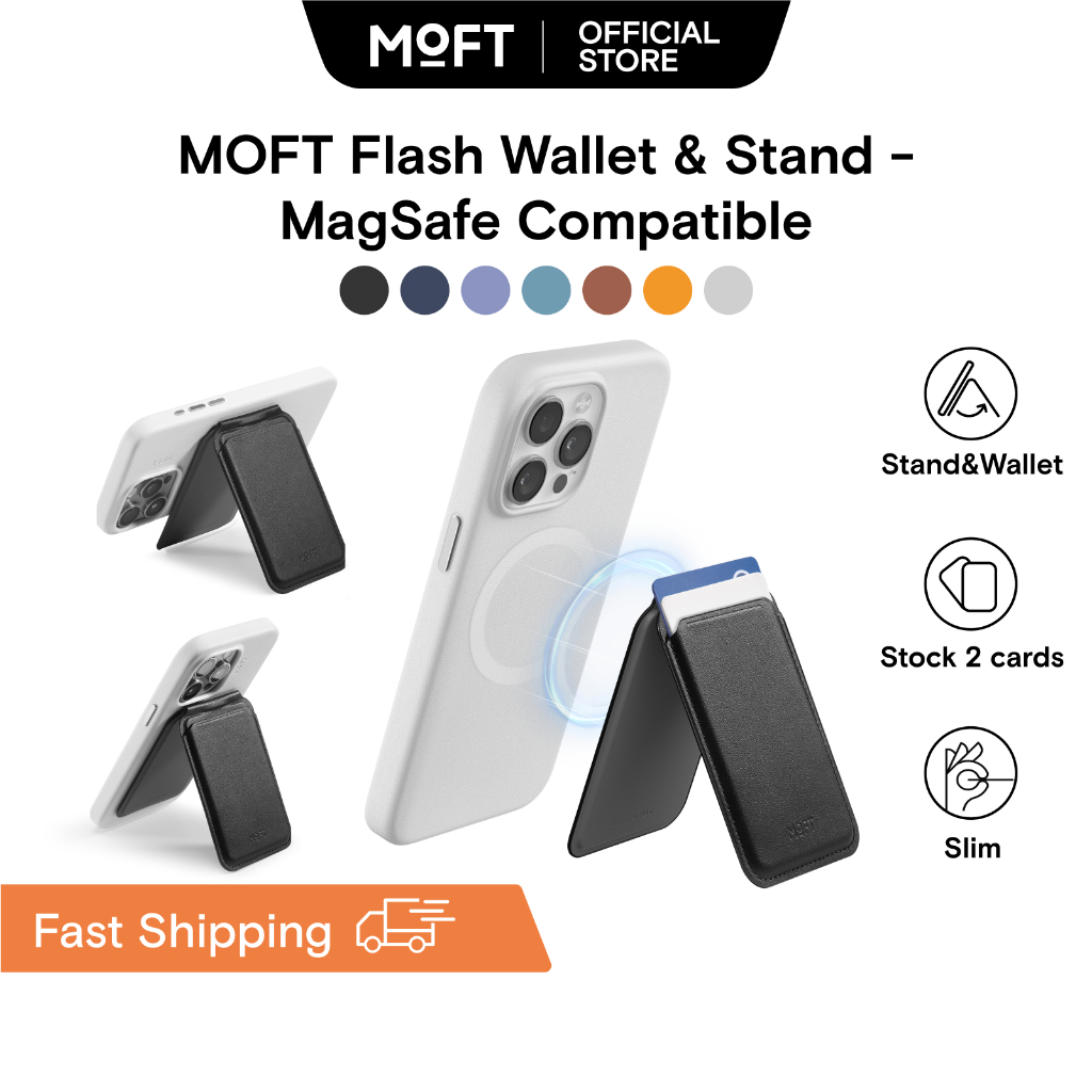 MOFT Snap Flash Wallet ขาตั้งโทรศัพท์มือถือ กระเป๋าสตางค์ พร้อม MagSaf ใช้งานสะดวก ทนทาน สําหรับ ...