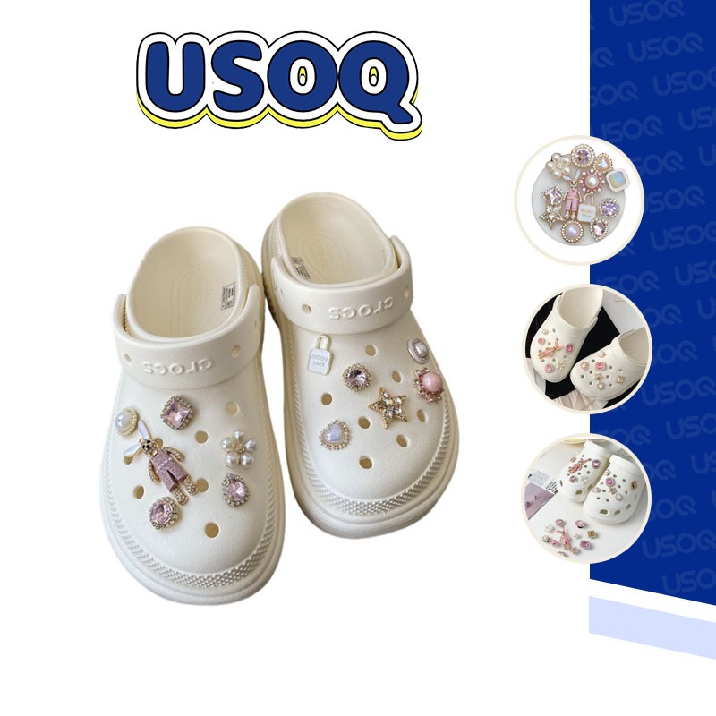 USOQ Shoe Charm for Crocs Jibit DIY 12 ชิ้น Alice Rabbit ที่ถอดออกได้ ...