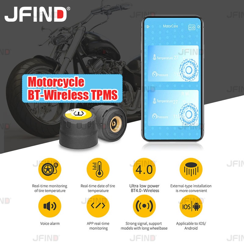 TPMS BLE TPMS Tyre ระบบตรวจสอบความดัน Moto Alarm Auto ยางเครื่องวัดความดันเซนเซอร์รถจักรยานยนต์ ...