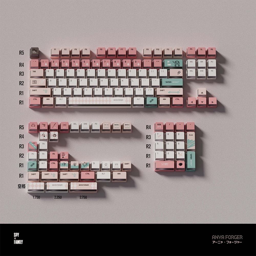 -LW- KEY CERBERUS ANYA Keycap ที่กําหนดเองคีย์บอร์ดแบบกลไก PBT Keycap ...