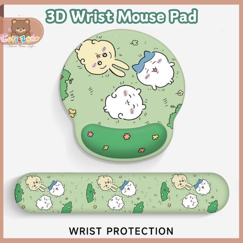 Hachiware wrist Band Mouse Pad Set, Usagi แผ่นรองข้อมือผู้หญิง, กันลื่น ...