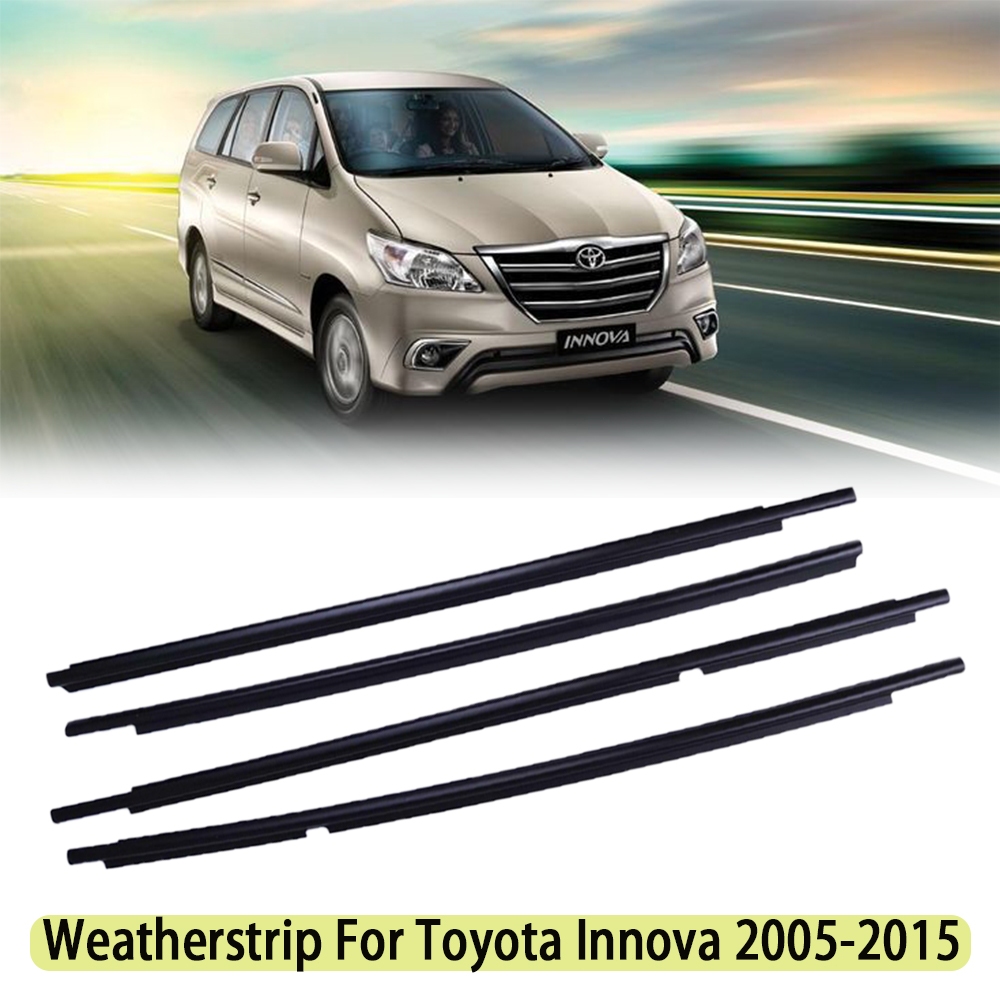 A Set 4 PCSคิ้วรีดน้ำนอก Toyota Kijang Innova KUN40 2004-2015 คู่หน้า ...