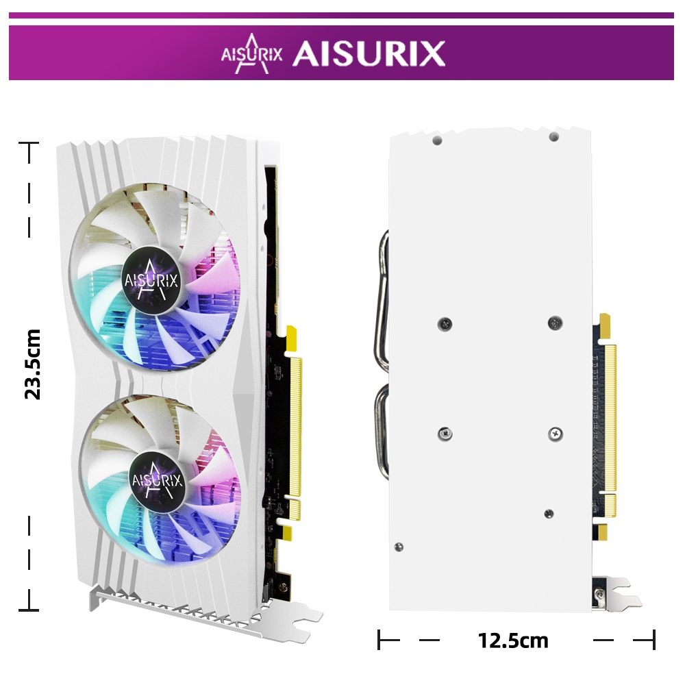 AISURIX การ์ดจอ VGA RX 580 8GB ddr5 256Bit 2048SP การ์ดจอเล่นเกม ...