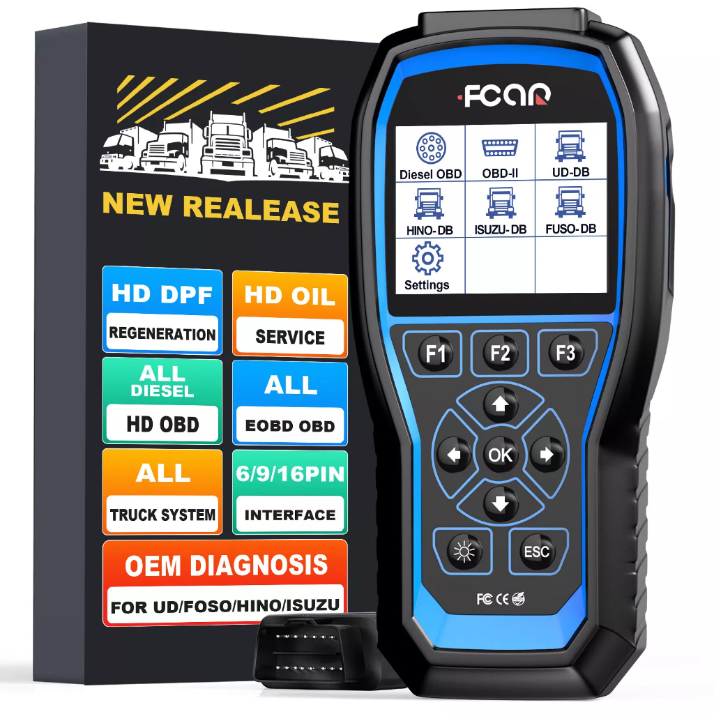 Fcar F506 PRO เครื่องสแกนรถบรรทุก เครื่องอ่านโค้ด ลบโค้ดผิด DPF Regen ...