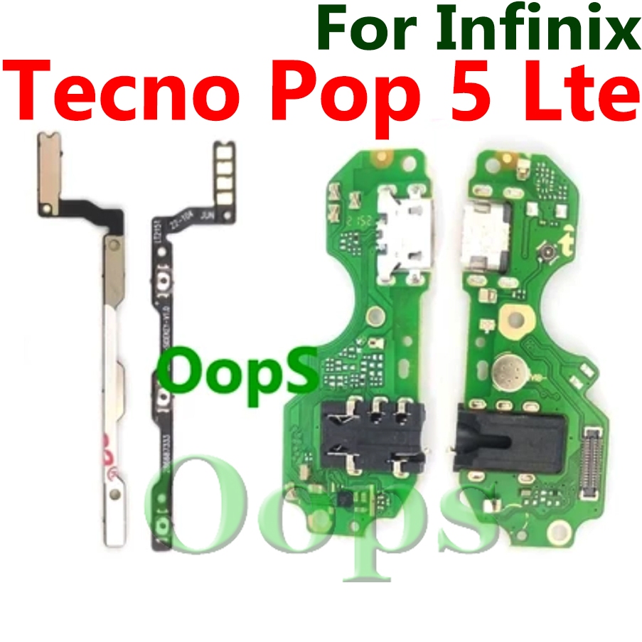 บอร์ดชาร์จ USB Flex สําหรับ Infinix Tecno Pop 5 Lte โทรศัพท์สวิตช์ระดับ ...