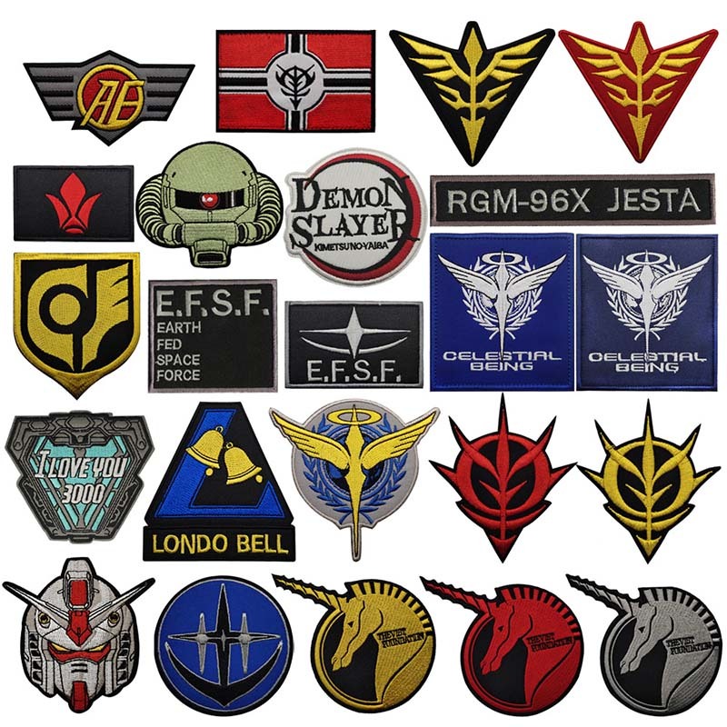 Mobile Suit Gundam Badges ปัก Applique Patch,Londo Bell,EF ตราสัญลักษณ์ ...