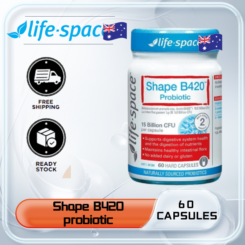 Life Space Shape B420 Probiotics 60 แคปซูลสําหรับกระชับสัดส่วนและเพิ่ม ...