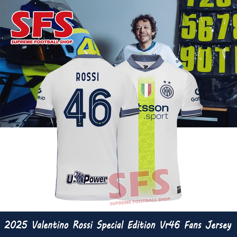 SSFS คุณภาพสูง 2025 Inter Milan Valentino ROSSI รุ่นพิเศษ Away Kit ...