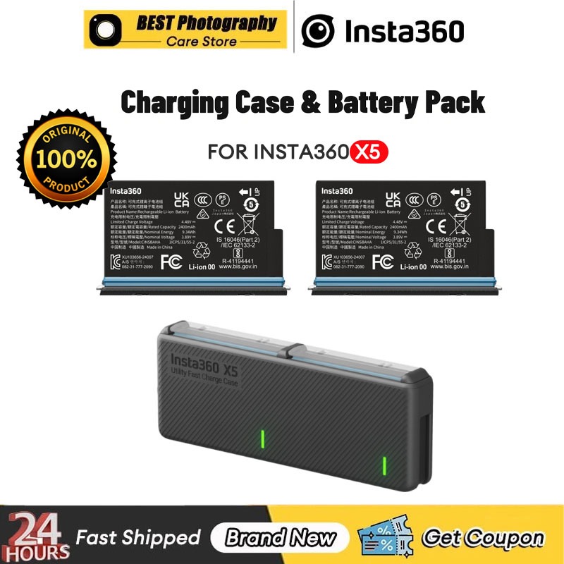 【🇹🇭 กรุงเทพฯ】Original Insta360 X5 Battery charger Dual-slot Two Bay ...