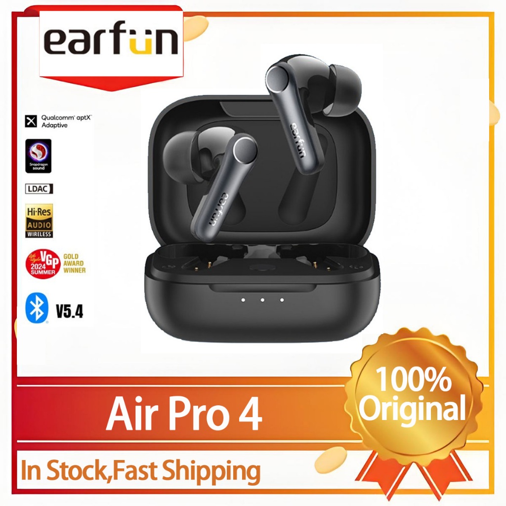 Earfun Air Pro 4 ANC หูฟังไร้สายในหูบลูทูธหูฟังลดเสียงรบกวนแบบแอคทีฟที่ ...