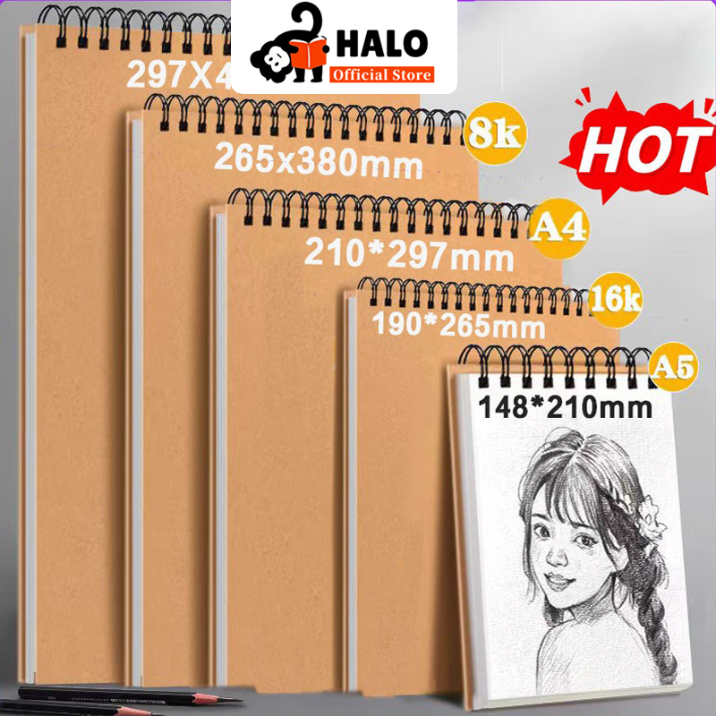 สมุดสเก็ตช์ 60 หน้า (160gsm) A6/A5/16K/A4/8K/A3 ปราศจากกรด ภาพวาด การเขียน กระดาษ อุปกรณ์การ ...