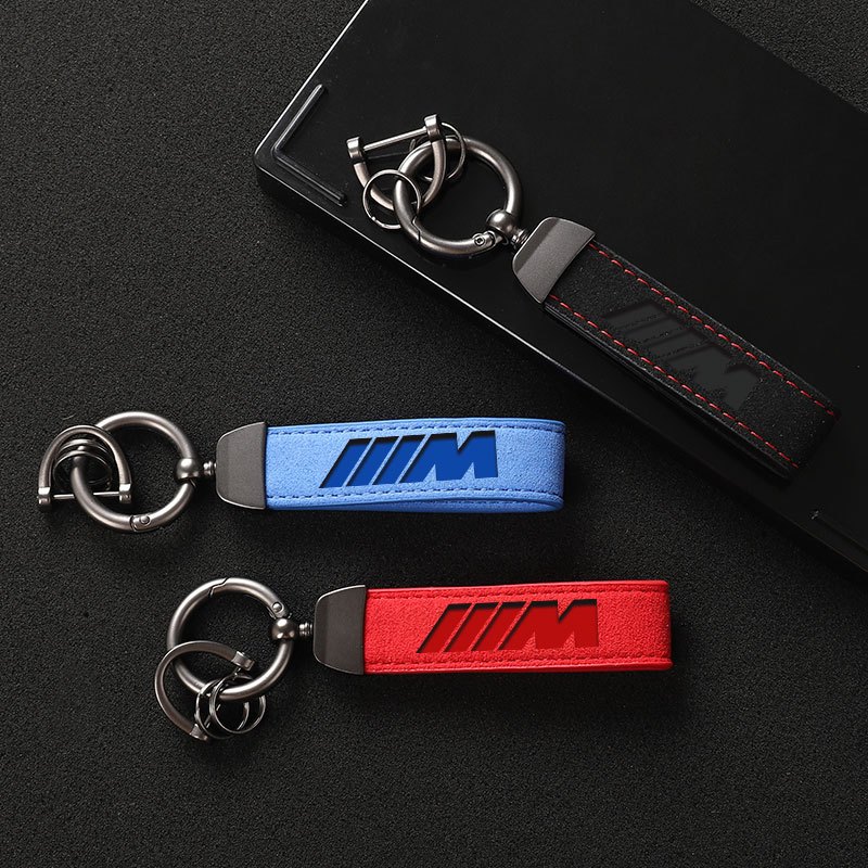 หนังนิ่มรถพวงกุญแจธุรกิจของขวัญโลโก้สําหรับ BMW M Power E46 E39 E60 E90 ...