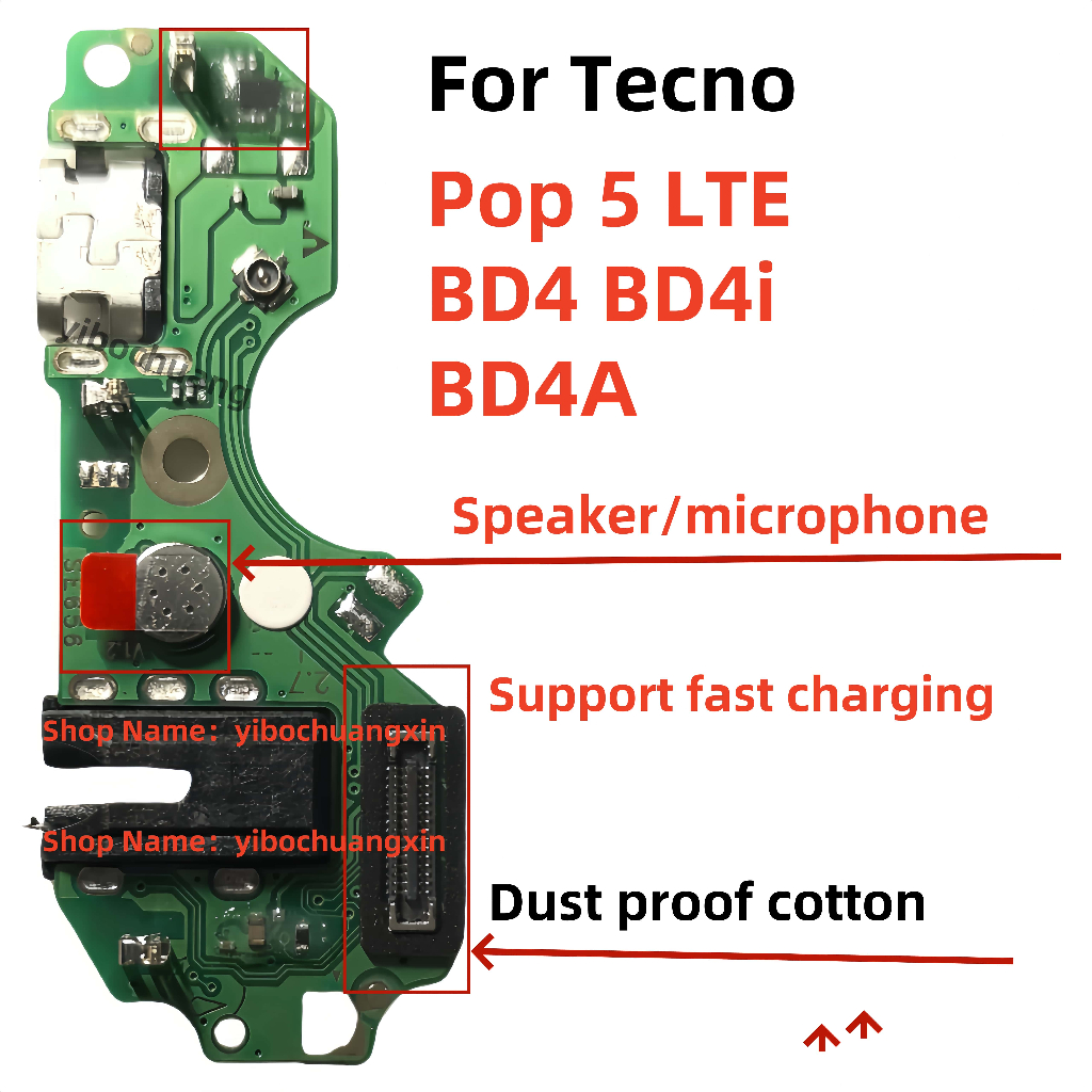 แพรตูดชาร์จ (Charging Port Flex ) Tecno Pop 5 LTE BD4 BD4i BD4A USB ...