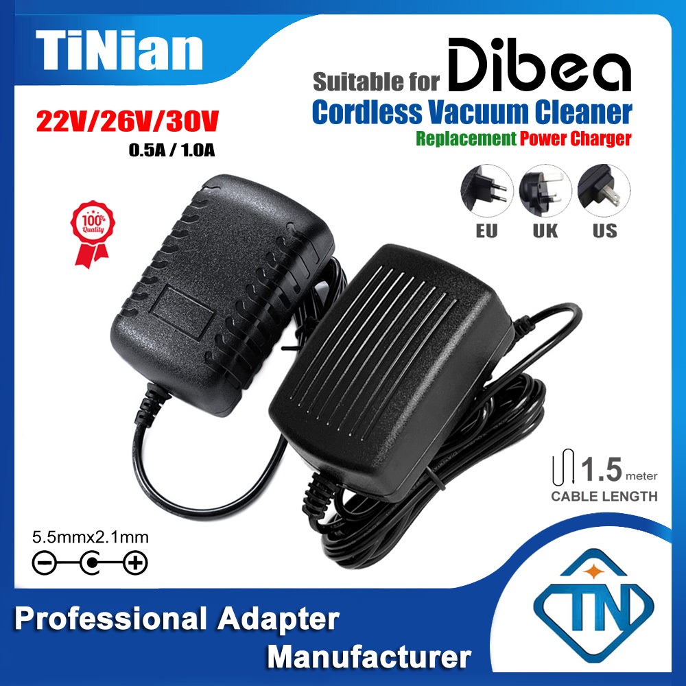 22V 26V 30V 0.5A 1A AC/DC Adapter Charger สําหรับ Dibea HC26 F20 PRO FC20 G20-2592200 เครื่องดูด ...