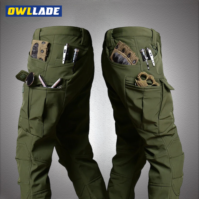 Owllade กางเกงคาร์โก้ยุทธวิธีสีดําสําหรับผู้ชาย IX7 สีเขียว A01 2T | Shopee Thailand