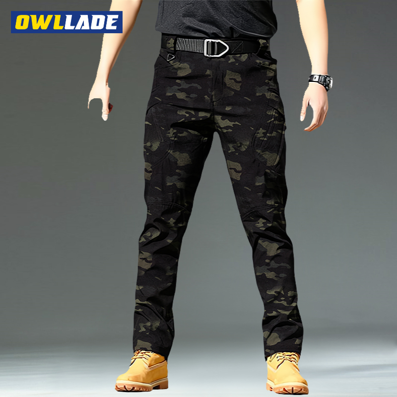 OWLLADE กางเกงคาร์โก้ยุทธวิธีสําหรับผู้ชายใน Night Camo Ix9 A01 2T | Shopee Thailand