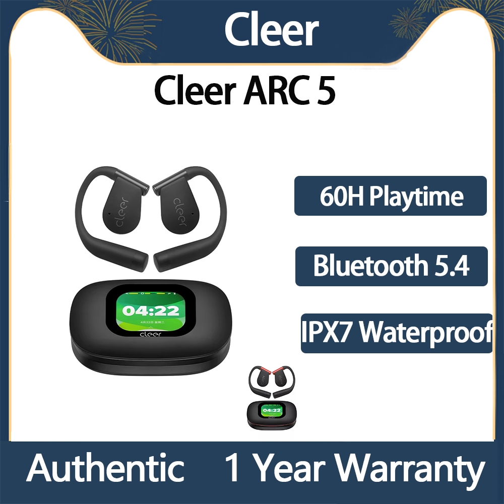 2025 ใหม่ Cleer ARC 5 เปิด AI หูฟังสมาร์ทกีฬาวิ่งหูฟังบลูทูธ DBE4.0 AMOLED หน้าจอสัมผัส 60 H ...