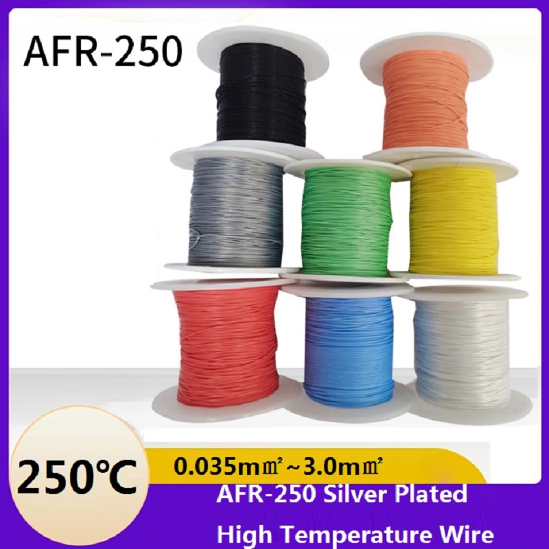 AFR250 PTFE ลวดพันลวดชุบเงินลวดการบินลวดอุณหภูมิสูงนุ่มพิเศษละเอียด -5/10 เมตร | Shopee Thailand