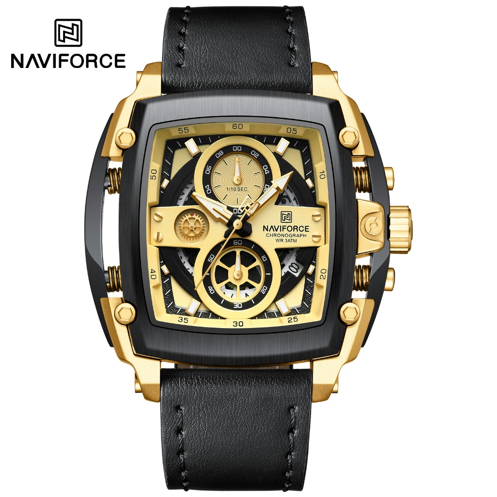 NAVIFORCE 8067 Quartz Movement Multi-Dial Multi-Function Business Pin ...