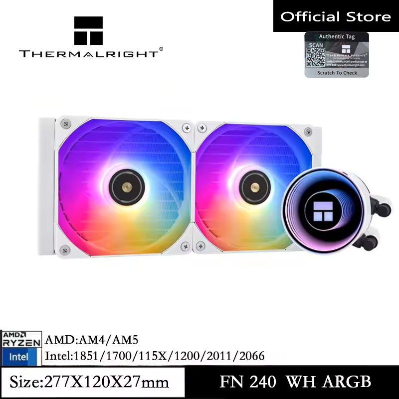 Thermalright Frozen Notte 240 ARGB CPU Water Cooling หม้อน้ํากระจกภาพ CPU Liquid Cooler สําหรับ ...