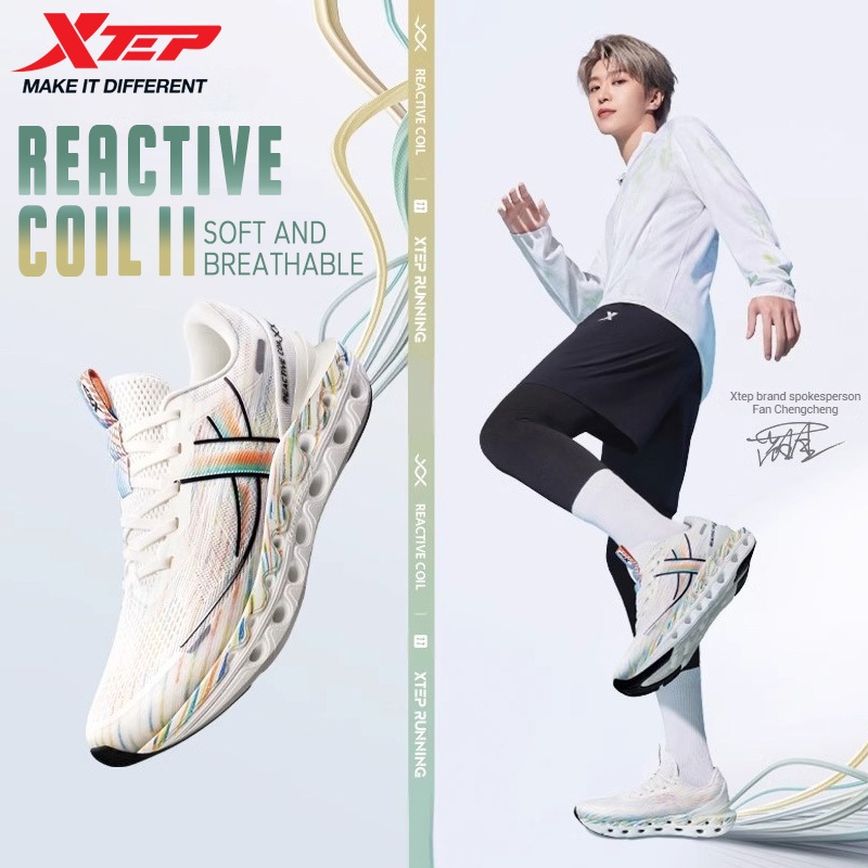 【xtep】REACTIVE COIL 11丨รองเท้าวิ่งดูดซับแรงกระแทกสองชั้นเพื่อรองรับแรง ...