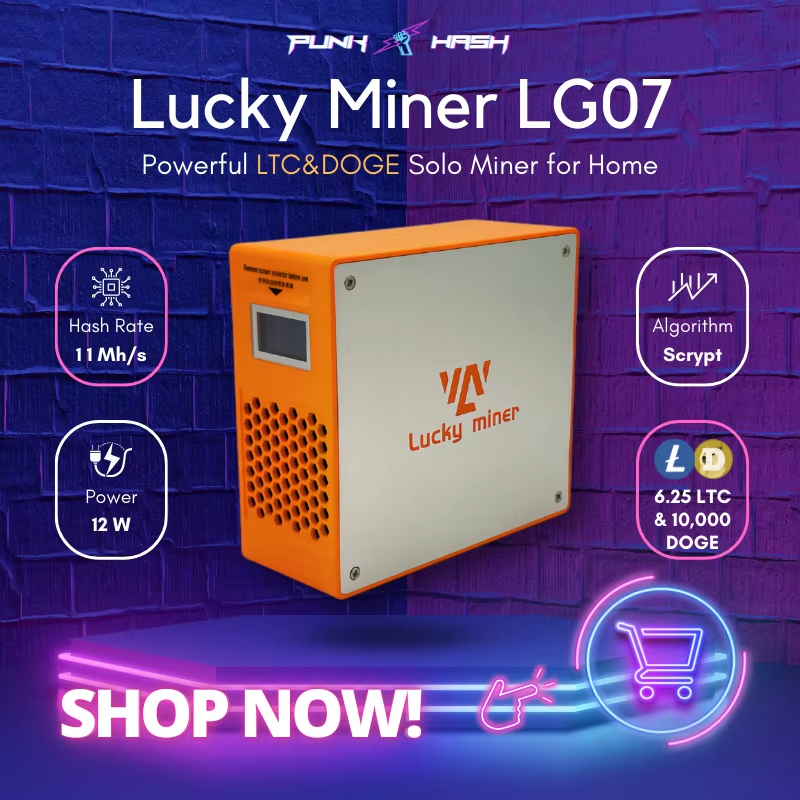 พร้อมส่ง Lucky Miner Mini Litecoin DOGE coin Miner LG07 Wifi Hashrate ...