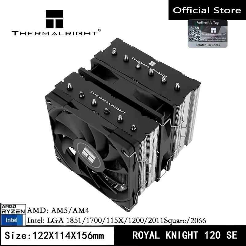 Thermalright Royal Knight 120 SR CPU Air Cooler 6 ท่อความร้อน PC Cooling Dual Towers พัดลมคู่ ...