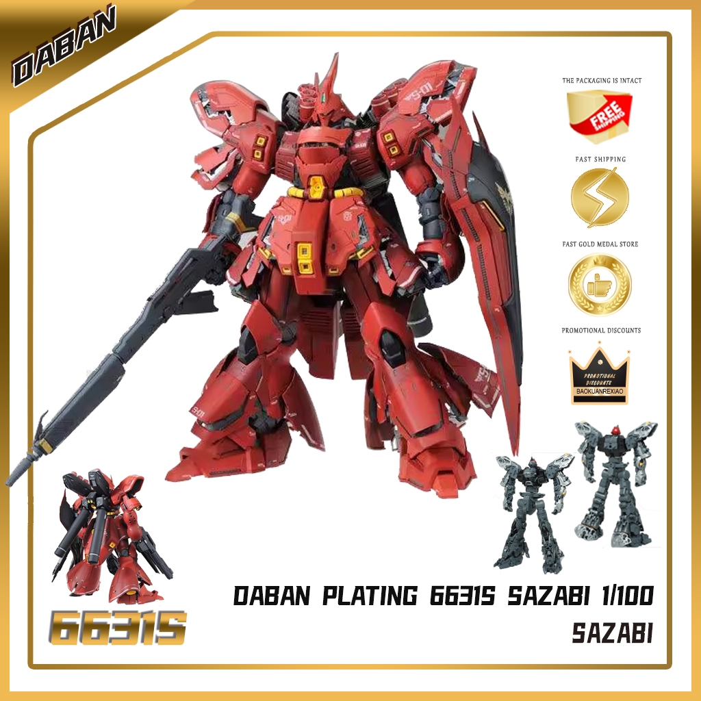 DABAN Electroplating 6631S Sazabi MG 1/100 โมเดลกันดั้ม | Shopee Thailand