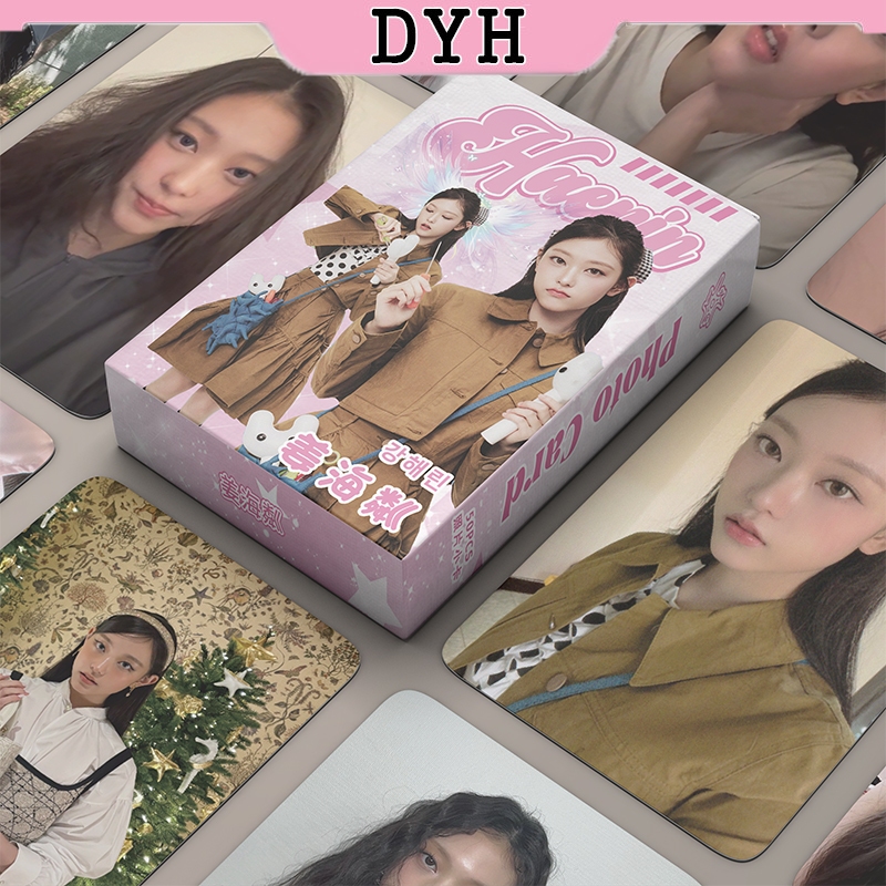 50 ชิ้น/กล่อง Haerin Laser Card Photocards Holographic LOMO Card KPOP ...
