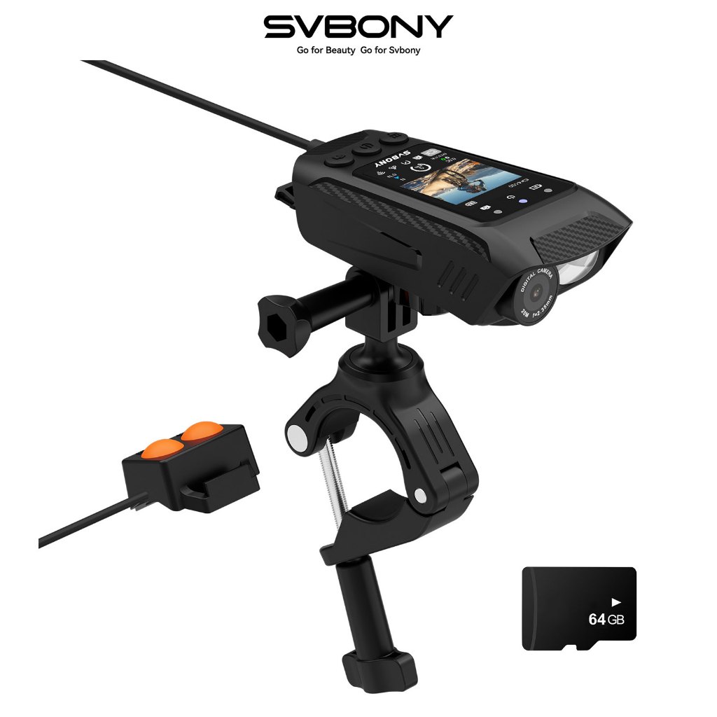Svbony SVGO C1 GPS 4K30fps Action กล้อง 2500mAh WIFI ขี่จักรยานข้อมูล ...