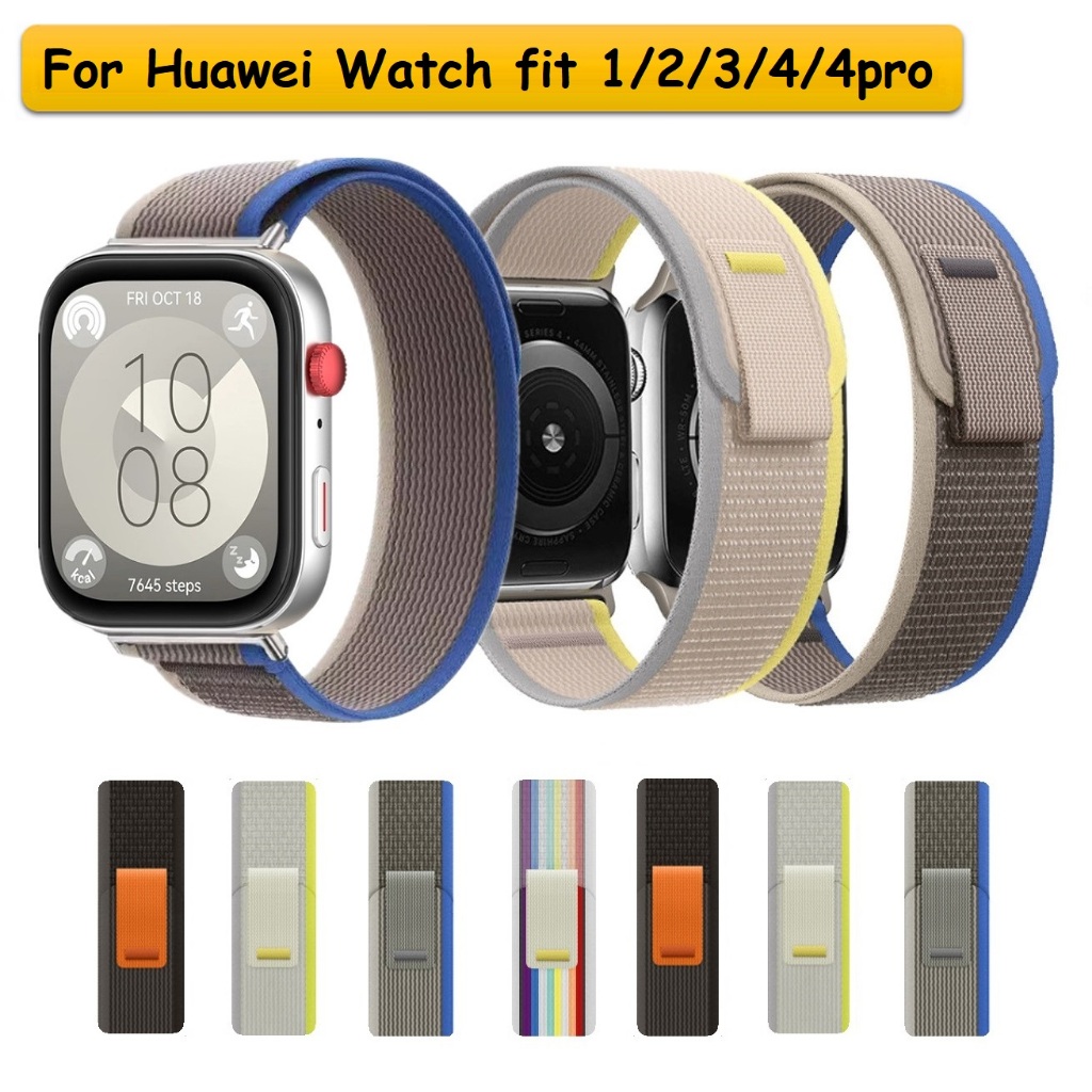 Nylon Strap For Huawei watch Fit 4 สาย Huawei watch Fit 4 Pro สายนาฬิกา ...